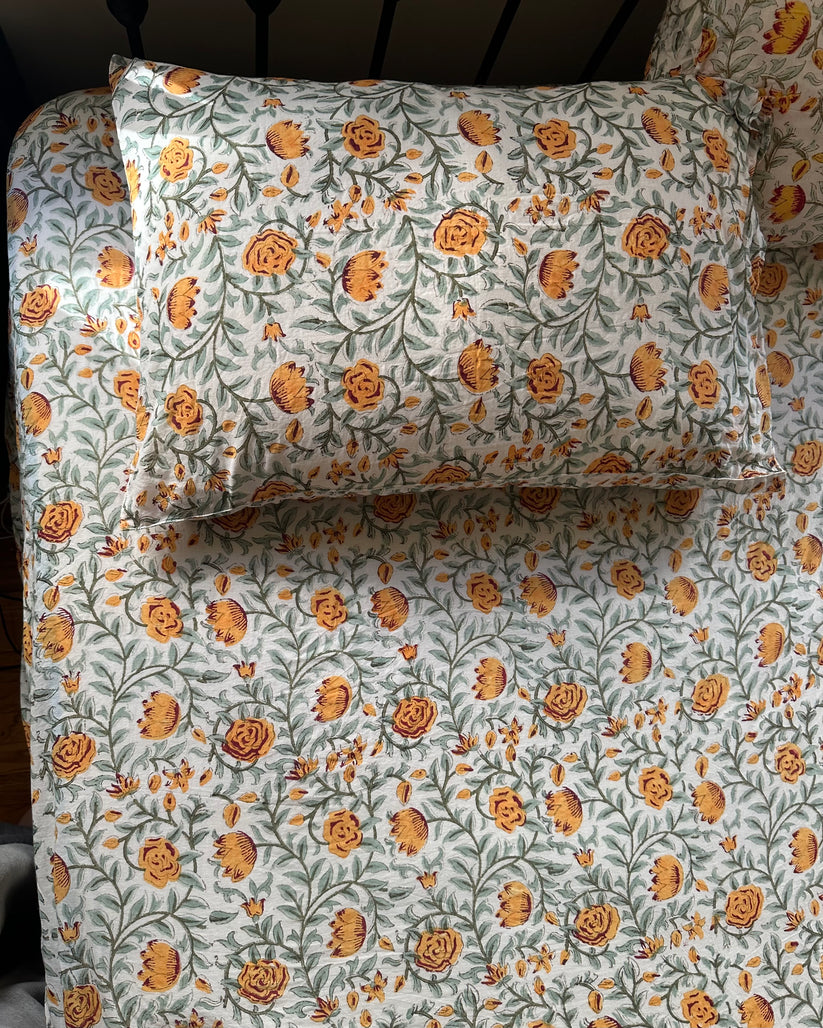 Floral Bed Sheets 100% Cotton – Parava Clothing